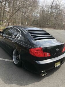 windows louvers infiniti g35 Sedan Gloss black – JP Fiber Shop