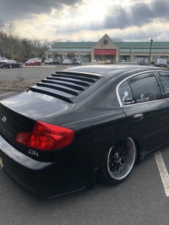 windows rear louvers infiniti g35 Sedan Black Matte – JP Fiber Shop