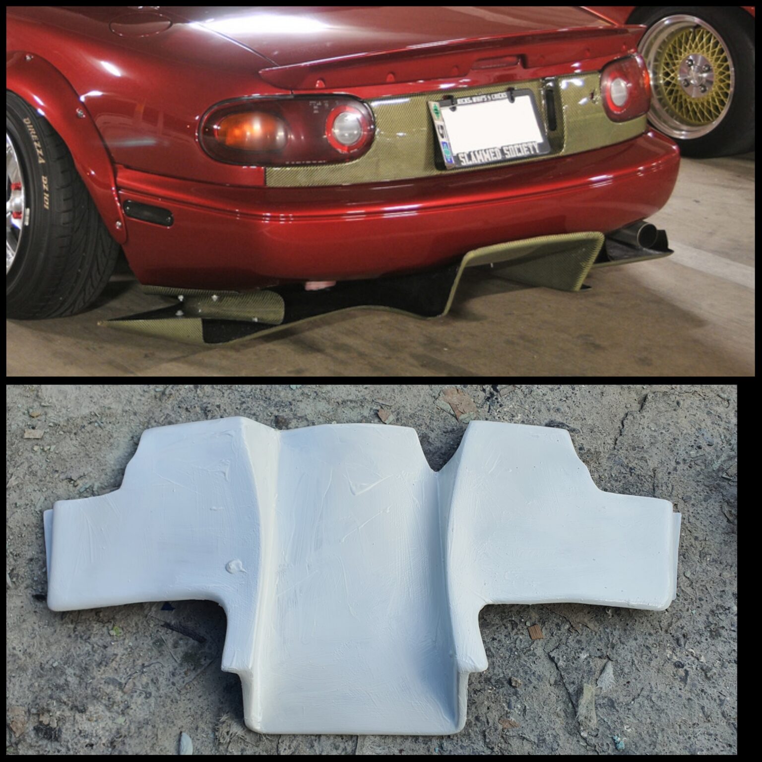 Mazda miata mx5 NA NB rear diffuser amemiya RE-style RX7 style – JP ...