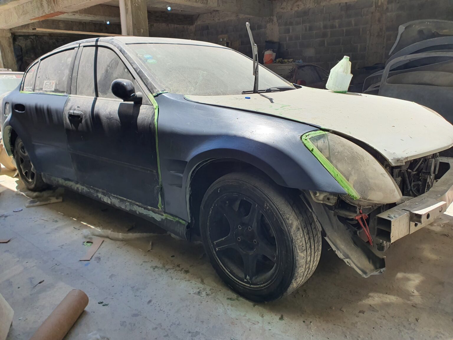 Infiniti G35 front fenders 40mm vented style – JP Fiber Shop