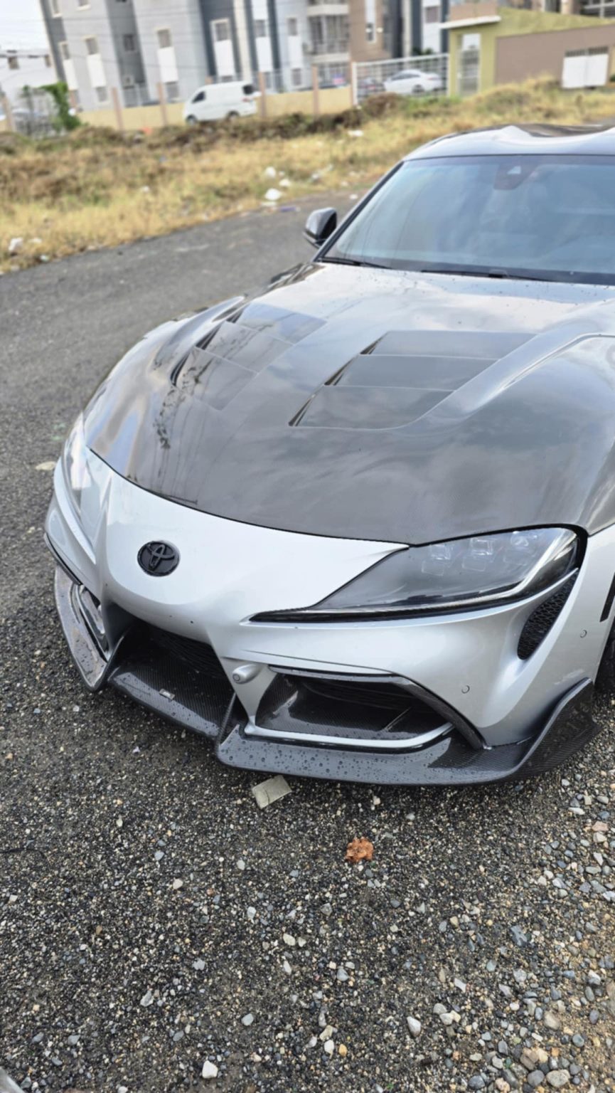 Toyota Supra MK5 A90 Front Bumper Upper Trim Fang carbon fiber – JP ...